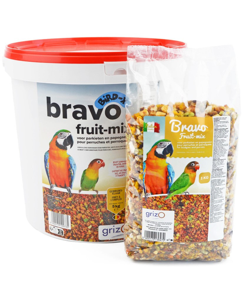Bravo fruit mix 5 kg - mélange nutritif pour perruches et perroquets