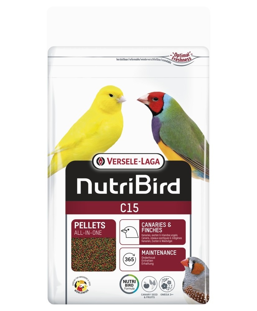Nutribird C15 | Granulés extrudés pour canaris, exotiques & indigènes